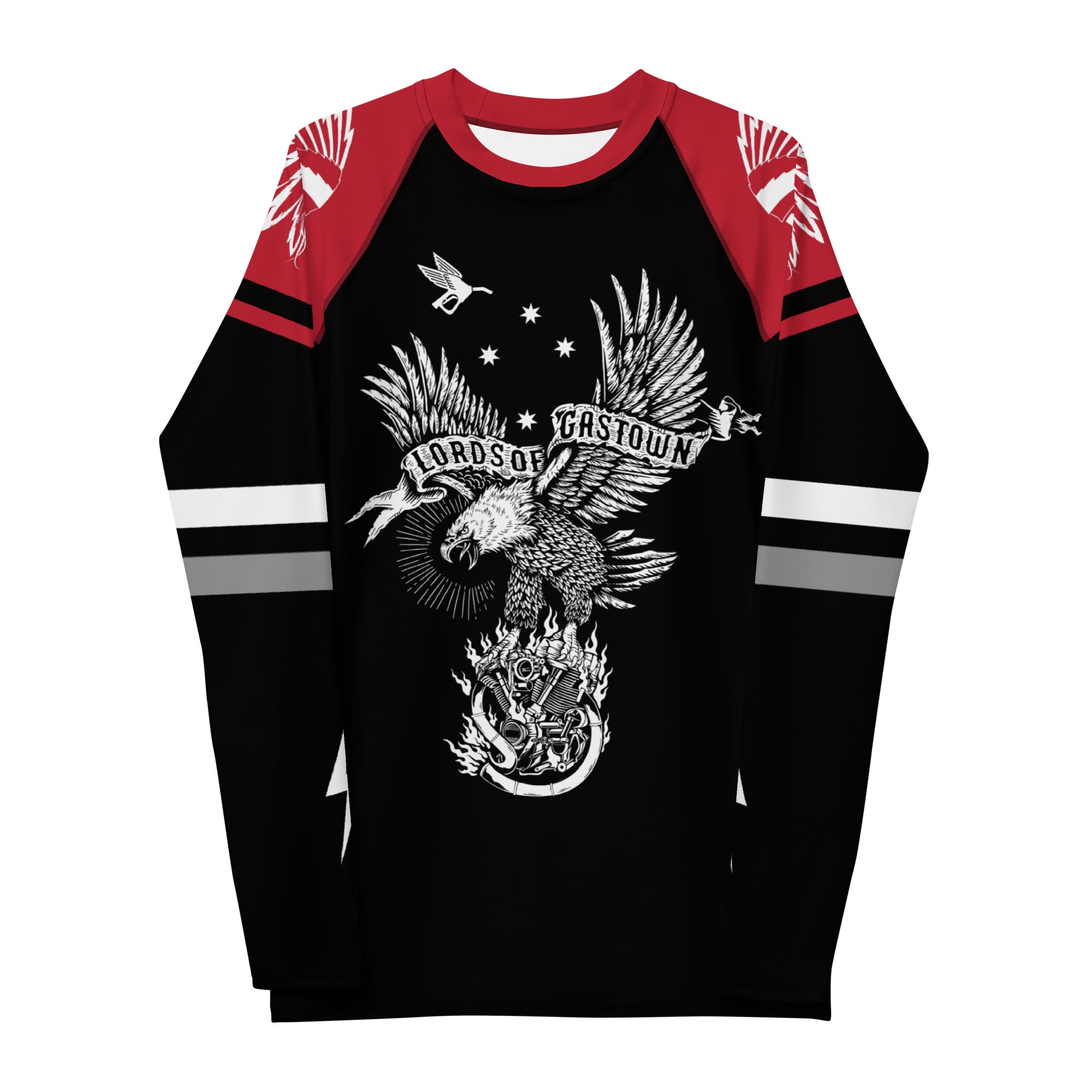 Fire Bird Rash Guard - Black/Red – Lords Original Gastown Supply Co.